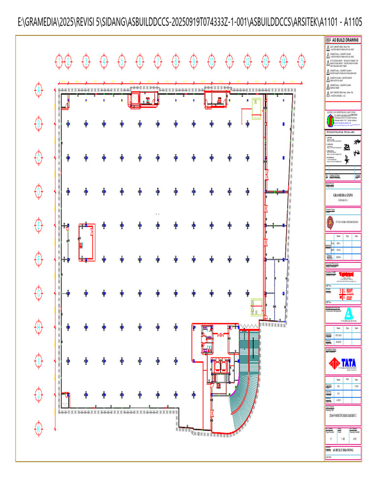 A1101 - A1105 Denah Dinding Perimeter | PDF | Building Engineering ...