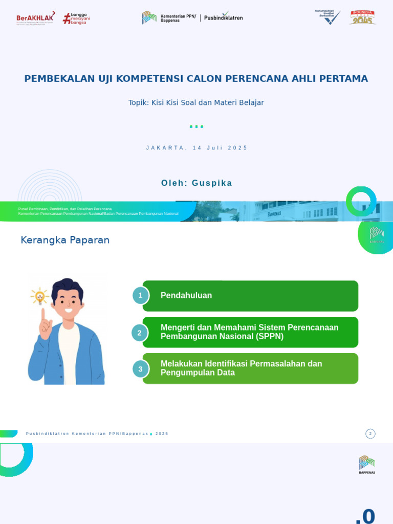Materi - Guspika (TEKNIS) Pembekalan Uji Kompetensi Perencana Ahli ...