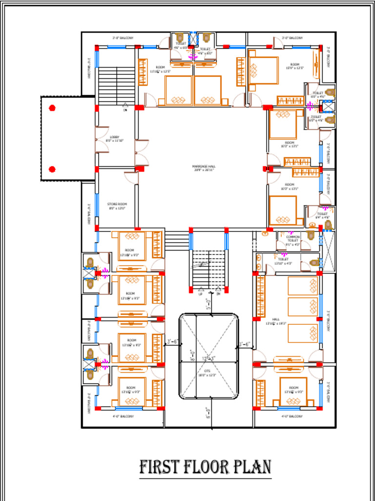 23-07-25 Floor Plan Marriage Garden FF | PDF