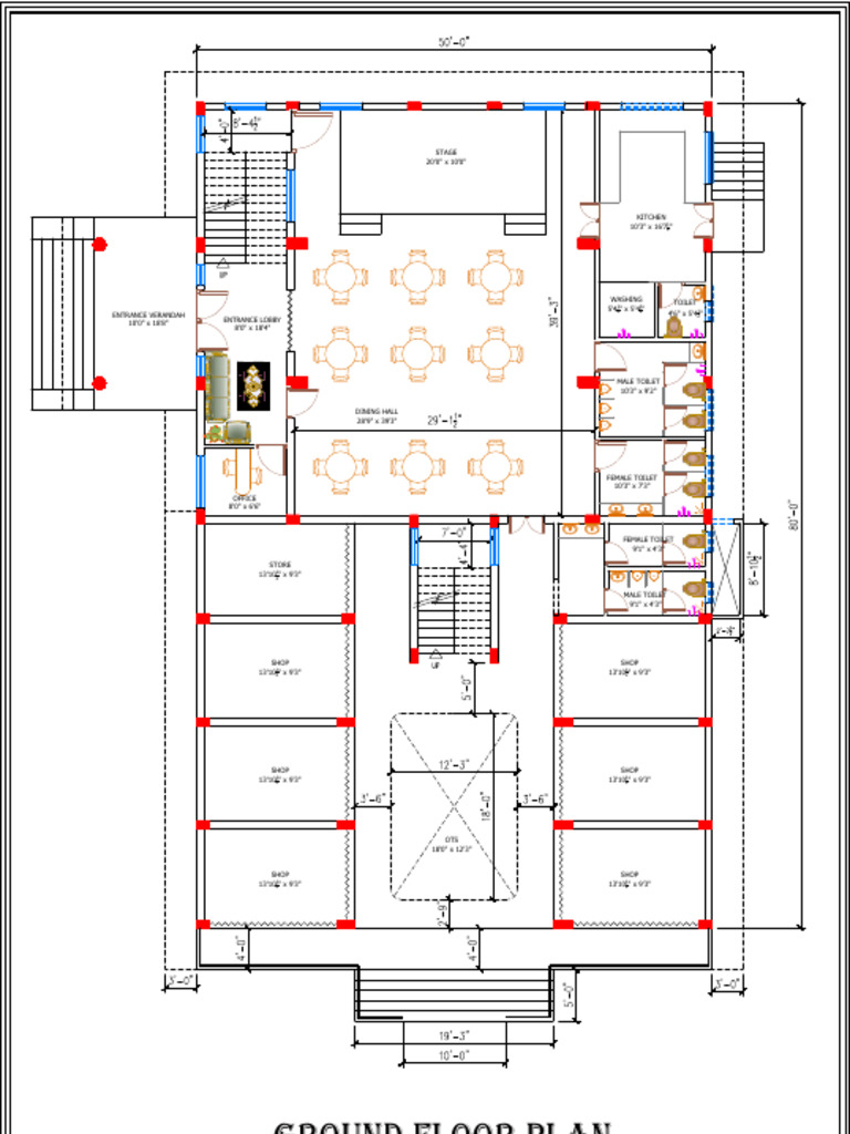 23-07-25 Floor Plan Marriage Garden GF | PDF | Buildings And Structures