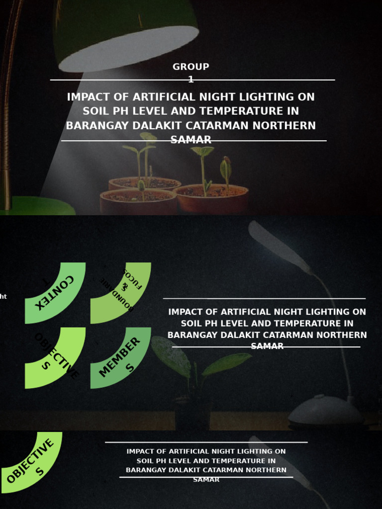 Impact of Artificial Night Lighting On Soil PH Level and Temperature in ...
