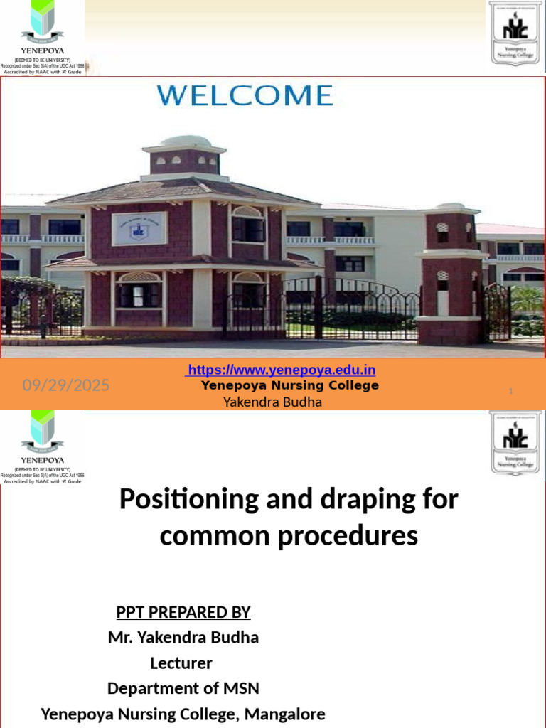 Position and Draping For Common Procedure | PDF | Anatomical Terms Of Motion | Abdomen