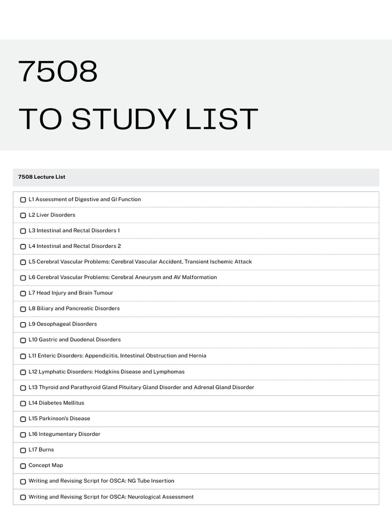 Medical Lecture Topics Overview | PDF
