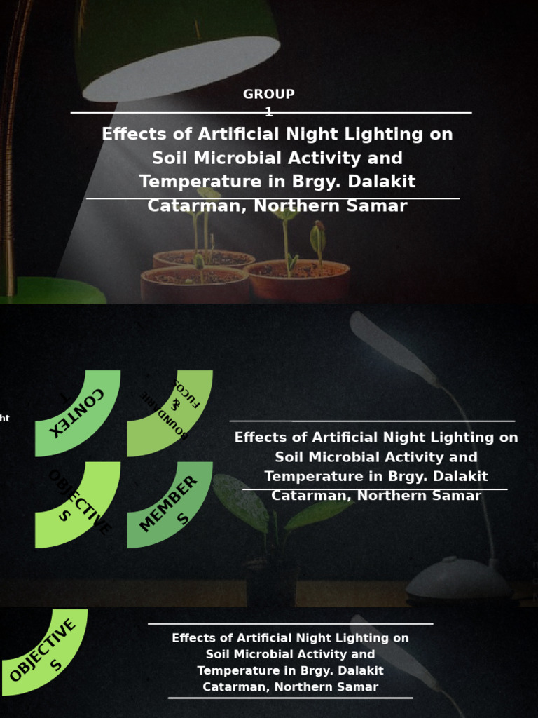 Effects of Artificial Night Lighting On Soil Microbial Activity and ...