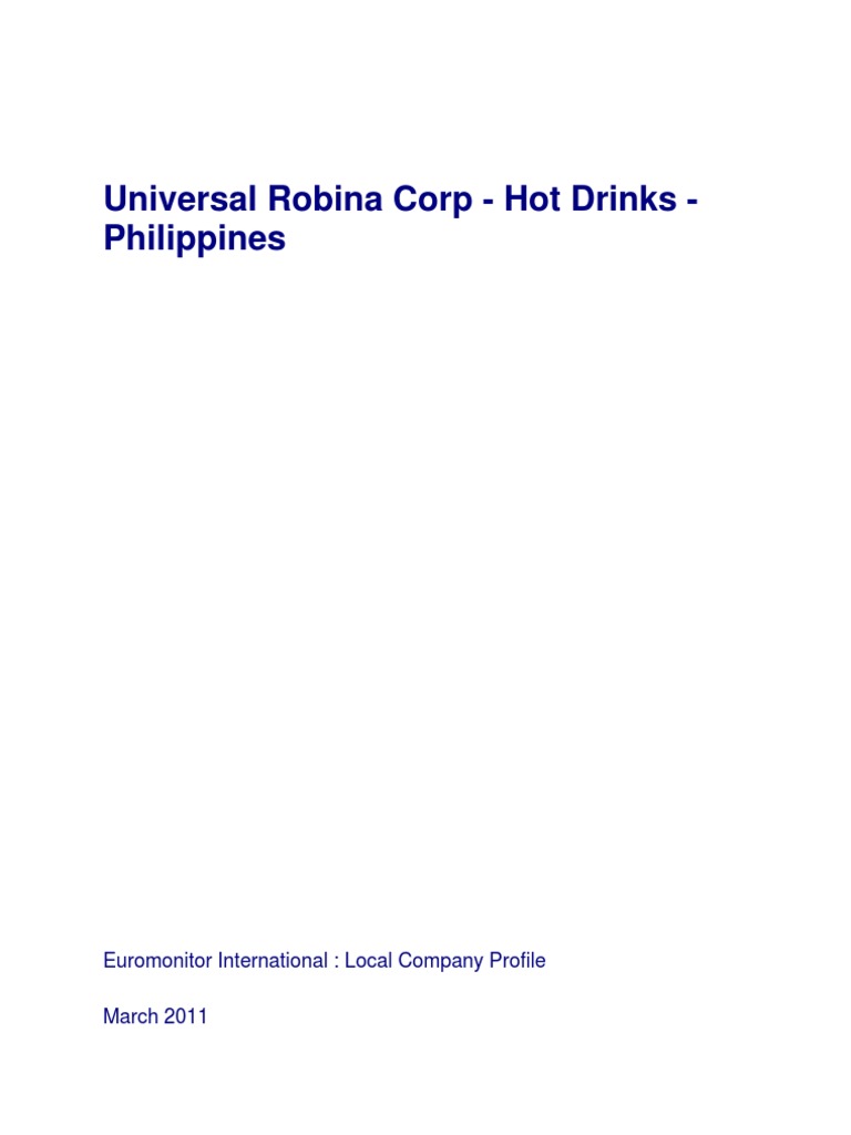 Urc Hot Drink | PDF | Drink | Industries
