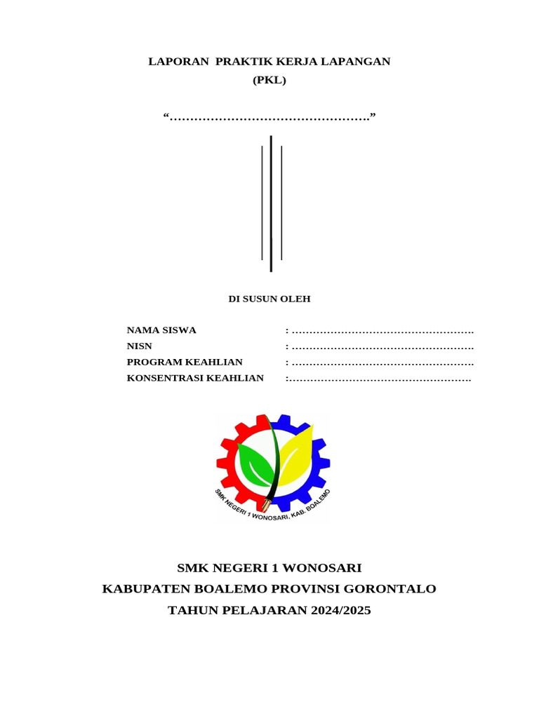 Format Laporan PKL 2025 | PDF