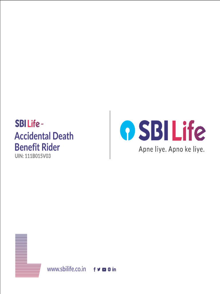 Accidental Death Benefit Rider - Brochure BR | PDF | Insurance | Life ...