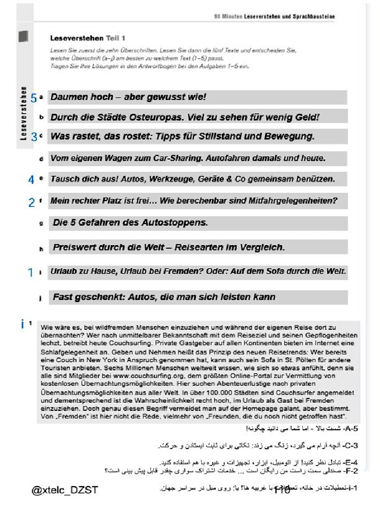 Lesen 1 and 2 Teil | PDF