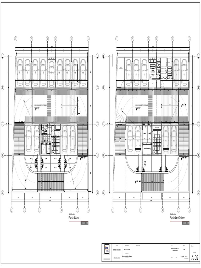 1.planos Anteproyecto Escardo 2024 Mayo-Sótanos 1 + Semisótano | PDF