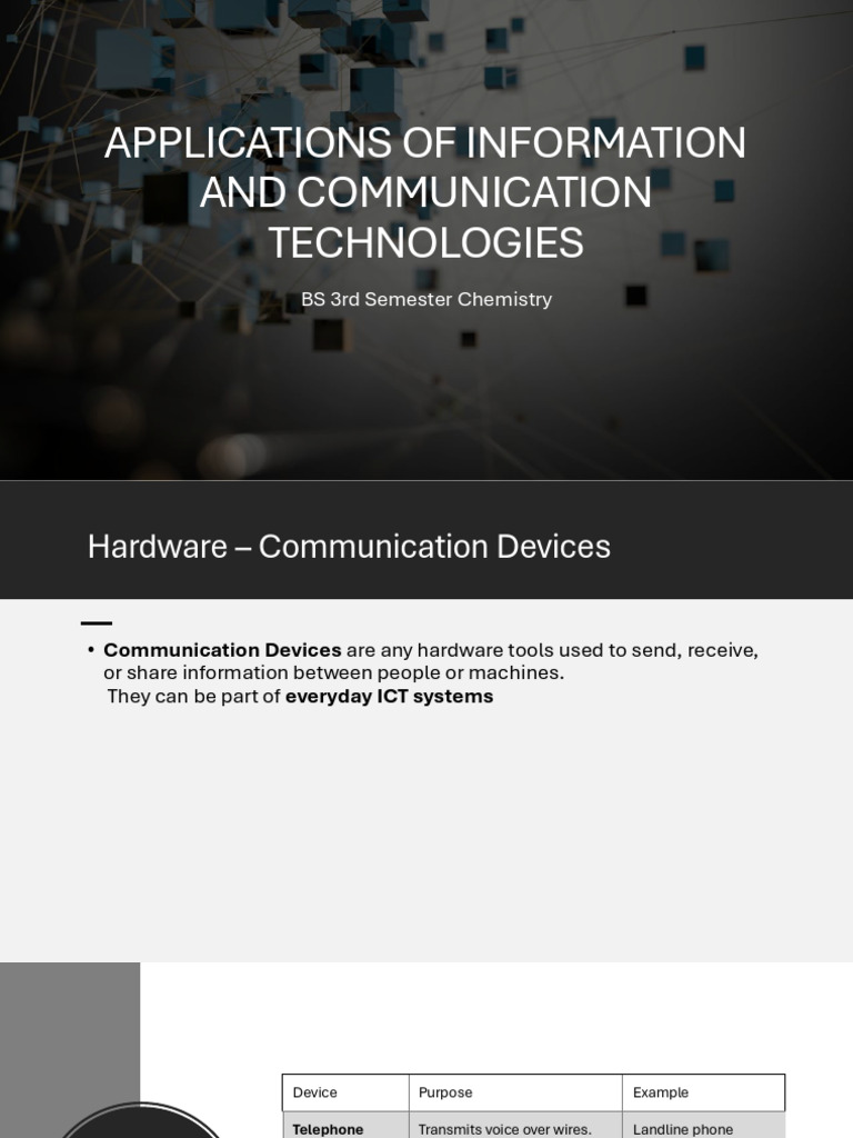 A ICT Lecture 7 Chemistry | PDF | Software | Operating System