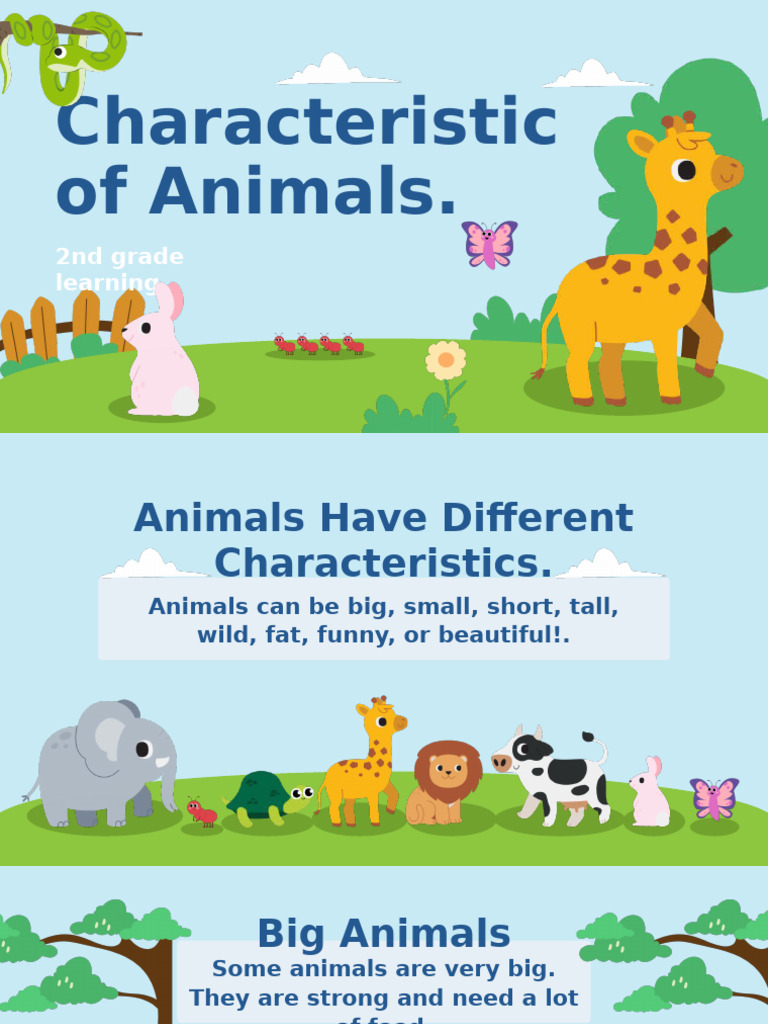 Characteristics of Animals for Kids | PDF