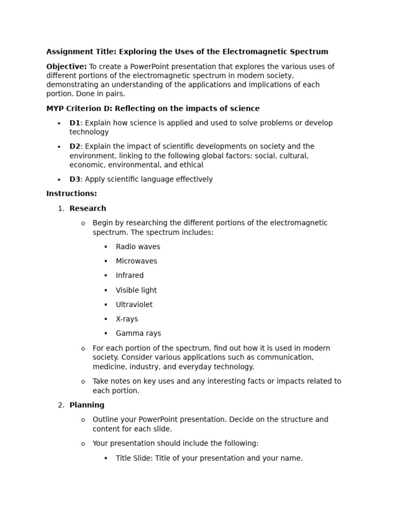 Uses of the Electromagnetic Spectrum | PDF | Electromagnetic Spectrum ...