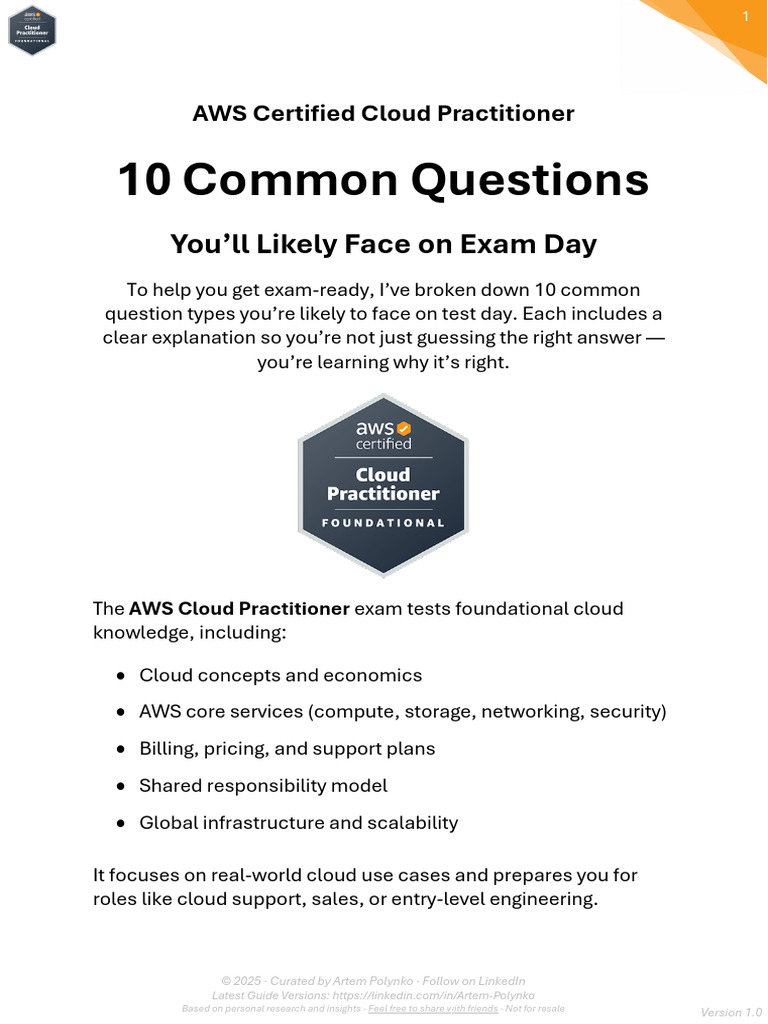 AWS Cloud Practitioner | PDF | Cloud Computing | Amazon Web Services