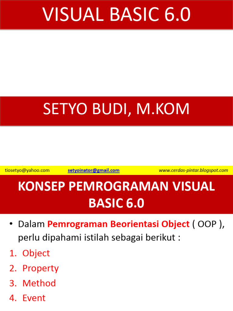 Pemrograman Event-Driven di Visual Basic 6.0 | PDF