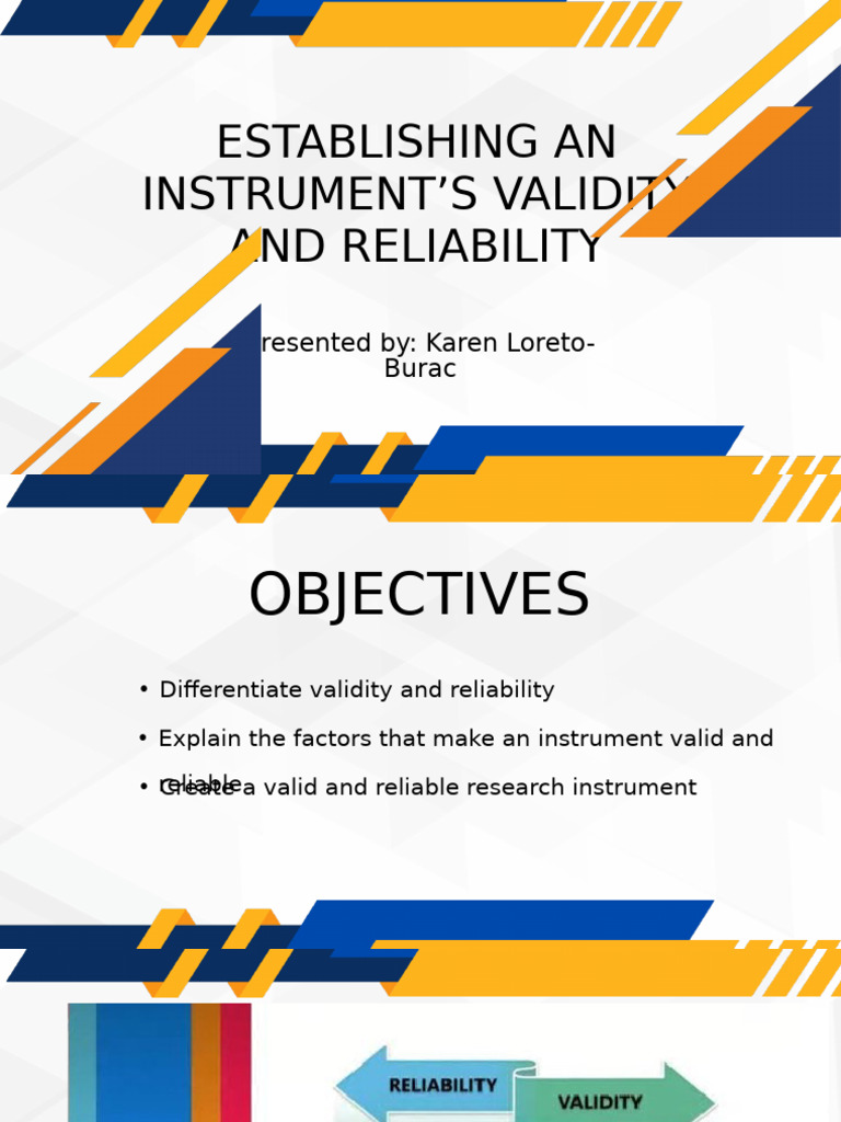 Validity and Reliability | PDF | Validity (Statistics) | Evaluation Methods