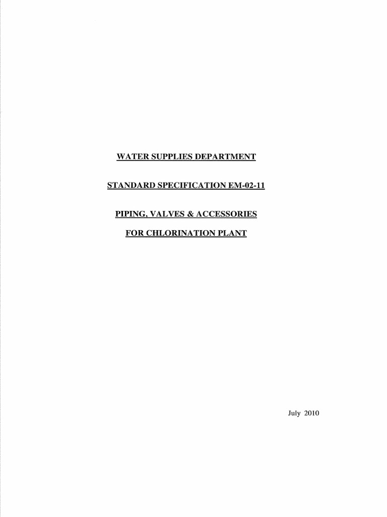 Chlorination Plant Piping Standards | PDF | Valve | Pipe (Fluid Conveyance)