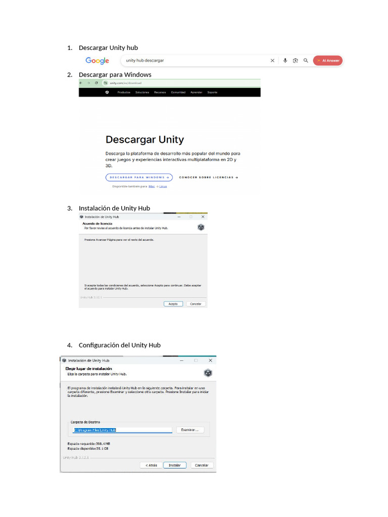 Descargar Unity Hub | PDF