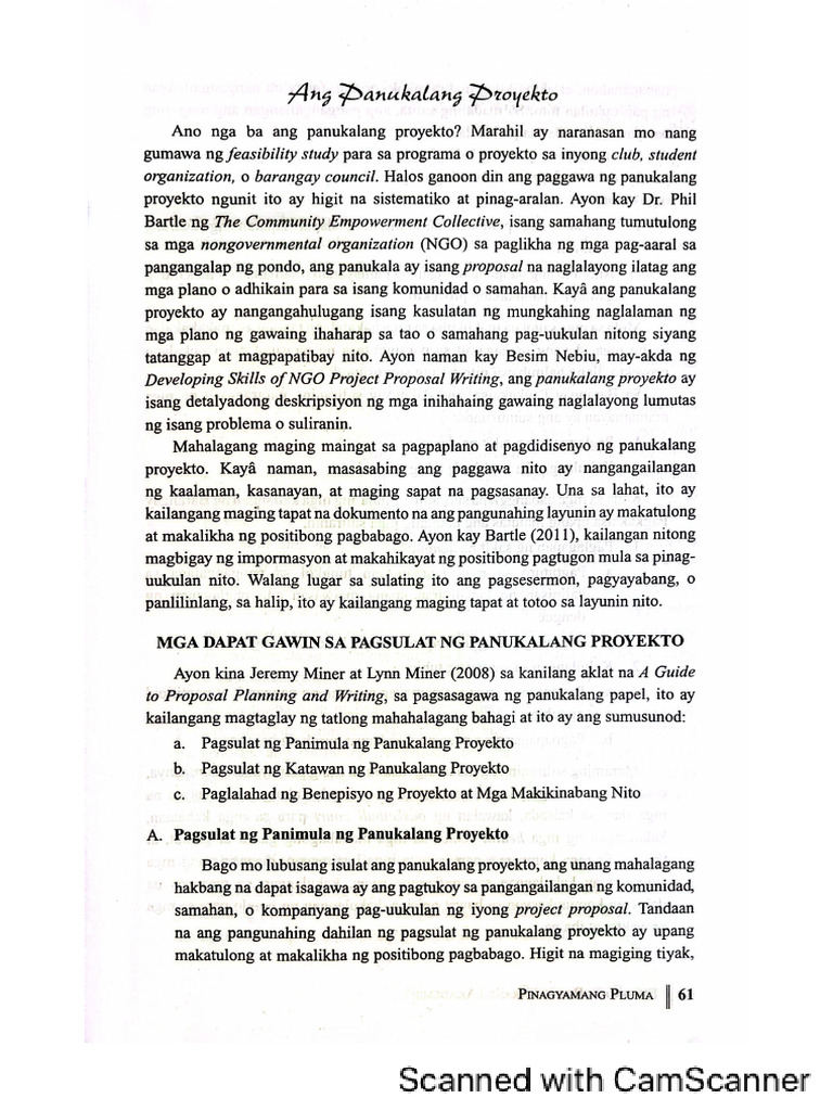 FPL Panukalang - Proyekto | PDF