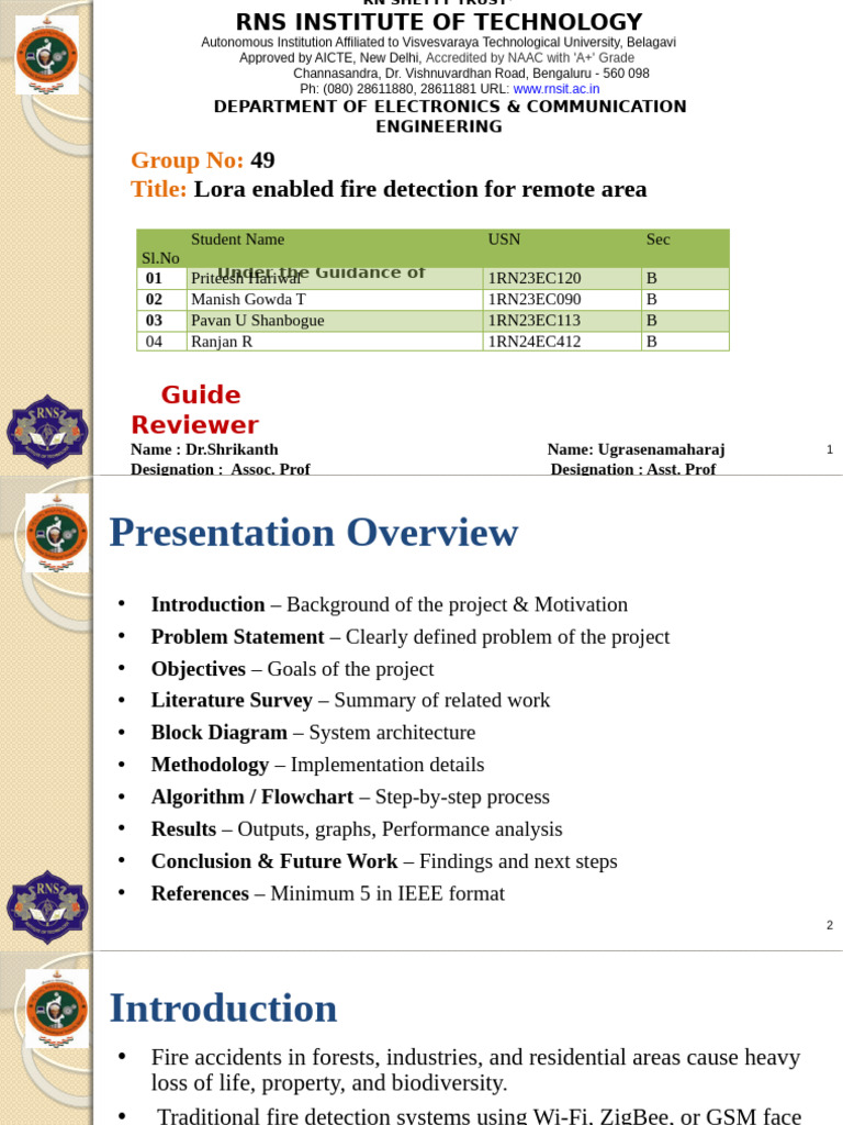 Miniproject Presentation 49 | PDF | Security Alarm
