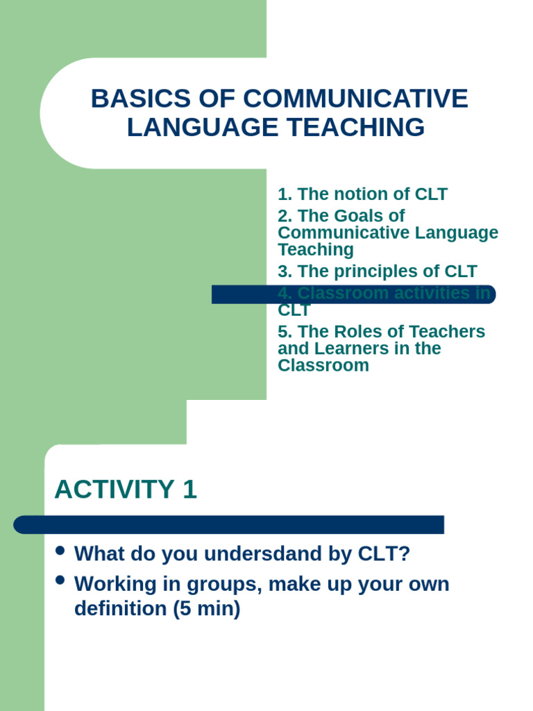 Lecture 1 Presentation | PDF | Language Education | Learning