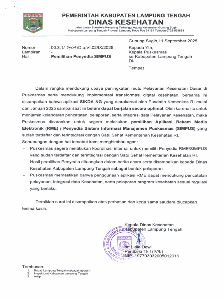 Pemilihan Simpus | PDF