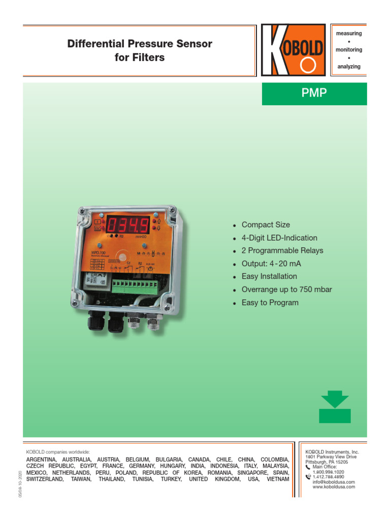 Differential Pressure Sensor PMP Overview | PDF | Pressure Measurement ...