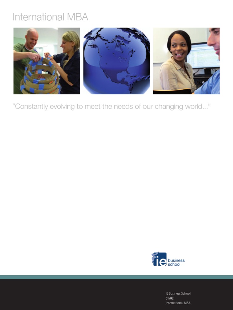 IE International MBA Brochure | PDF | Master Of Business Administration ...