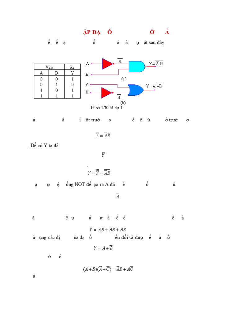 Bai Tap Dai So Boole Co Loi Giai Vieclamvui | PDF