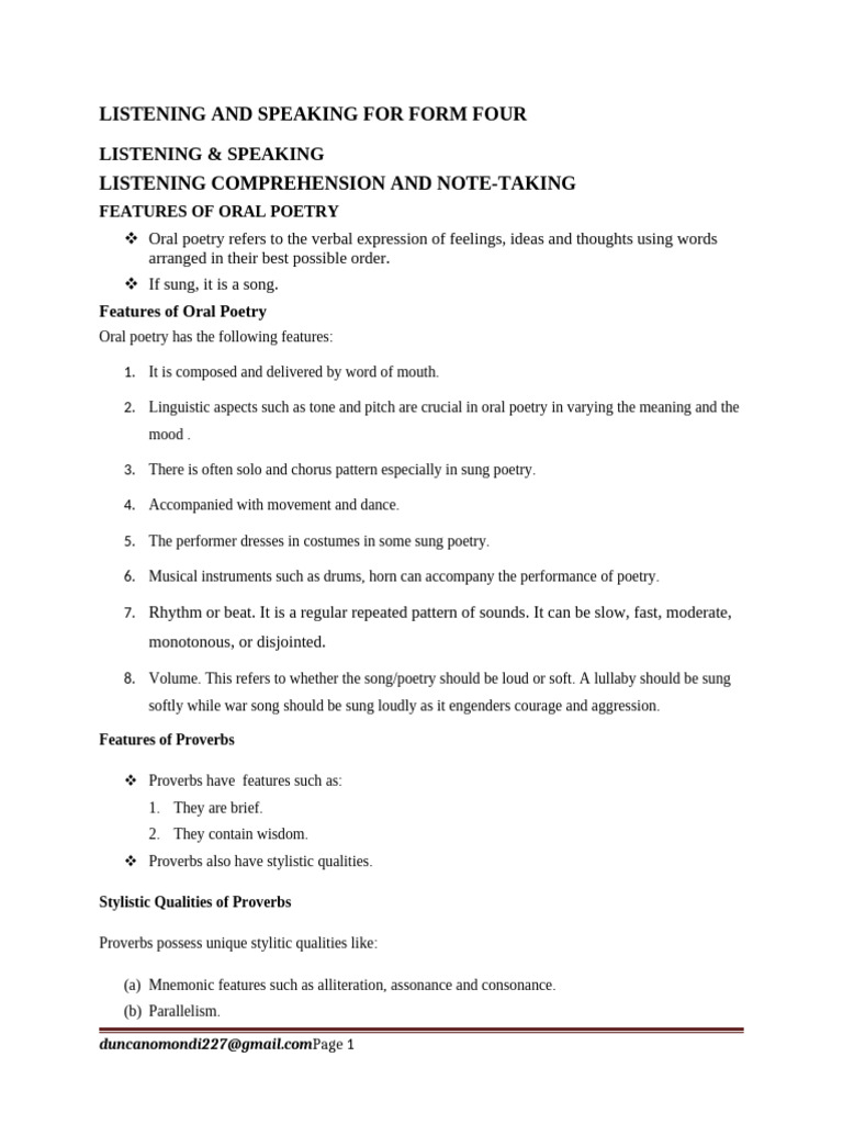 Oral Poetry and Conversation Skills Guide | PDF | Poetry | Negotiation