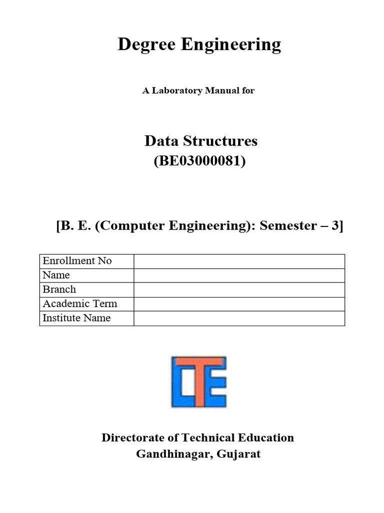Lab Manual - BE03000081 - Data Structure | PDF | Queue (Abstract Data Type) | Pointer (Computer ...