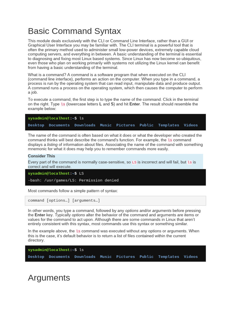Linux Command Line Basics | PDF | Directory (Computing) | Sudo