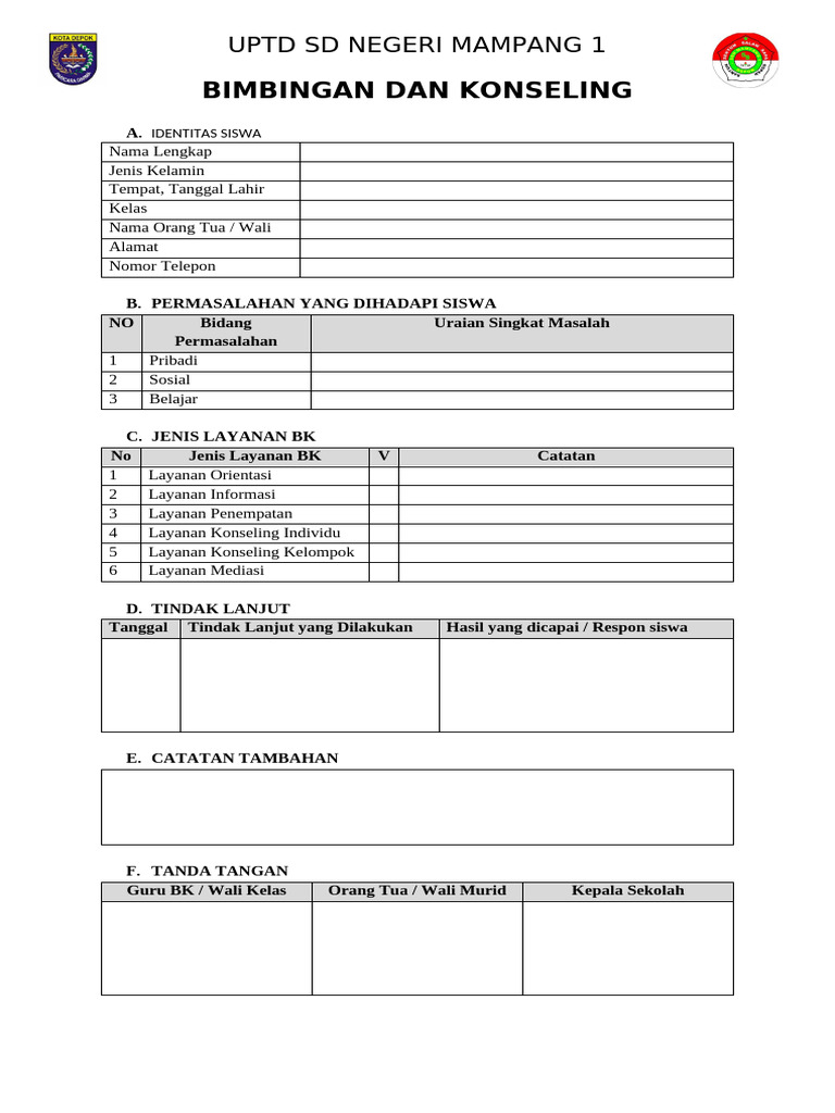 Bimbingan Dan Konseling Kls 6C 20252026 | PDF