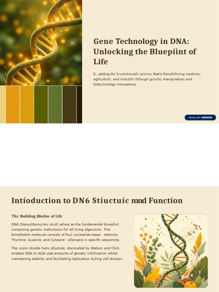Gene Technology in DNA Unlocking The Blueprint of Life | PDF | Dna ...