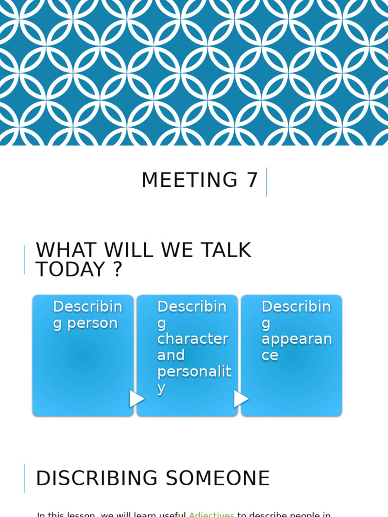 Describe People or Something | PDF