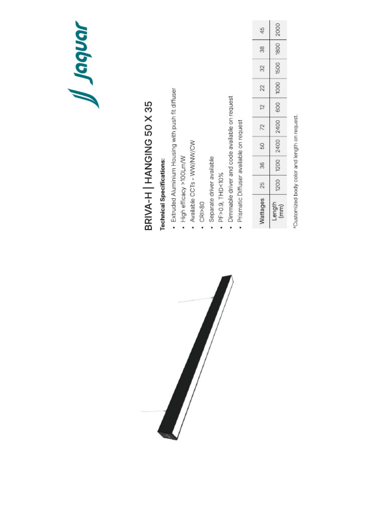 36W Suspended Profile 50X35 | PDF