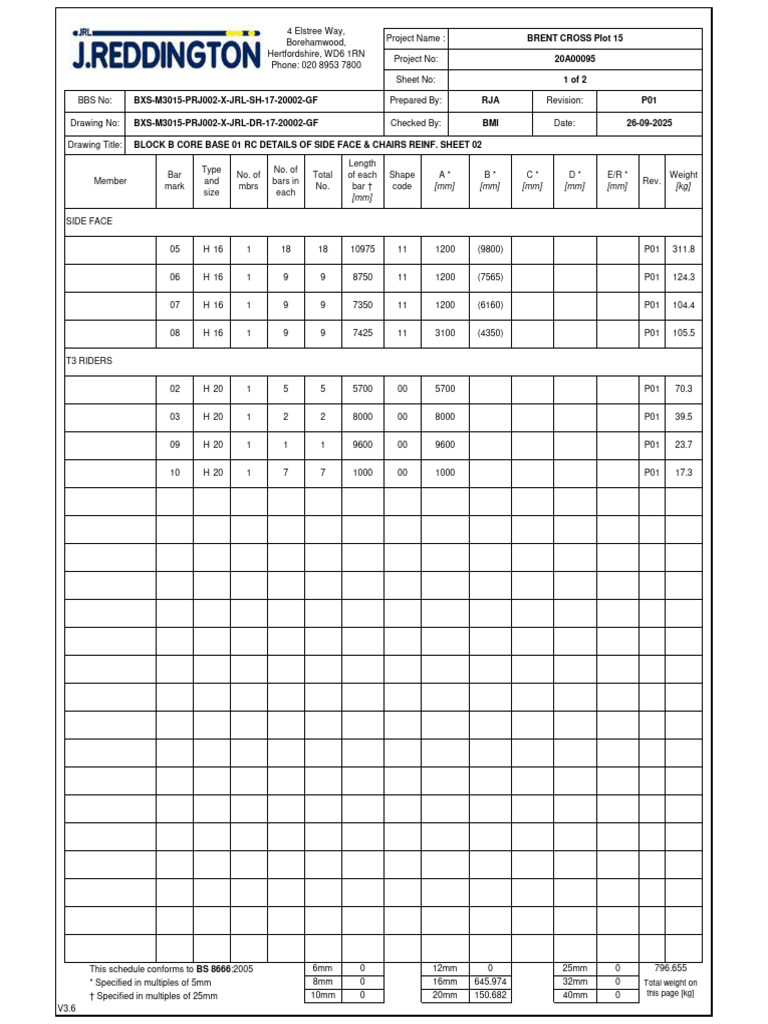 BXS M3015 PRJ002 X JRL SH 17 20002 GF | PDF
