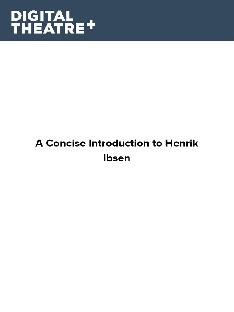 A Concise Introduction To Henrik Ibsen | PDF | Henrik Ibsen | Norway