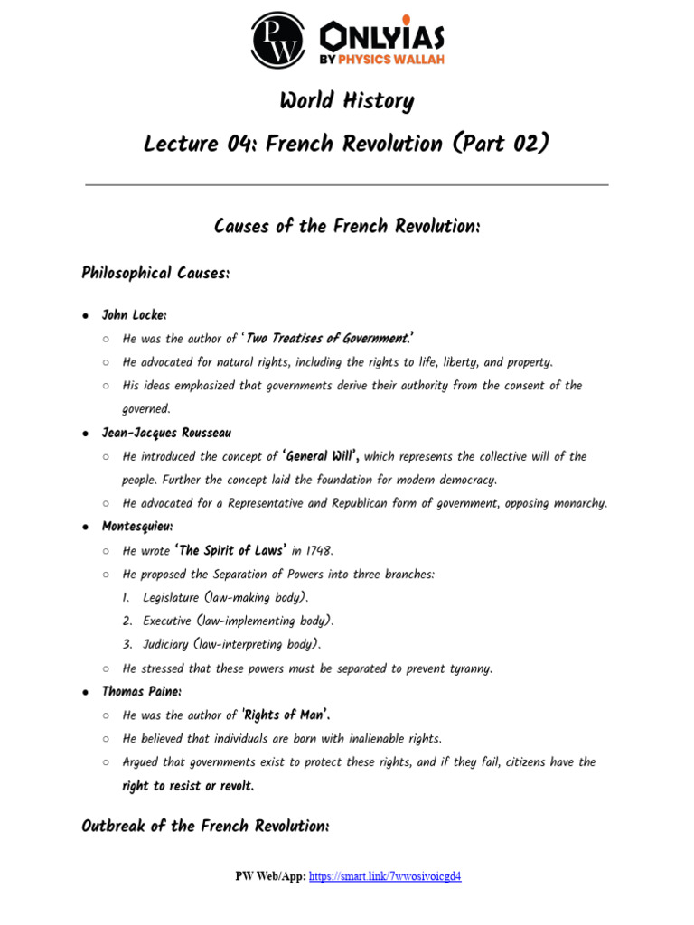 Causes and Events of the French Revolution | PDF | French Revolution ...