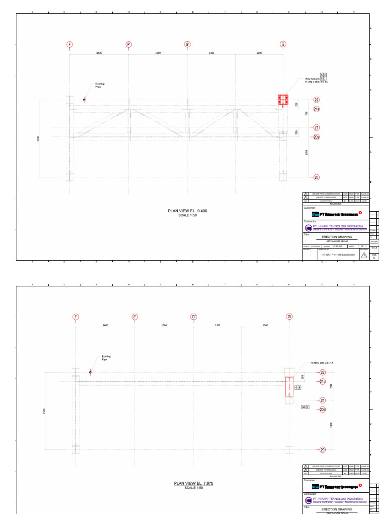 Detail Erection Drawing Sreader Beam | PDF