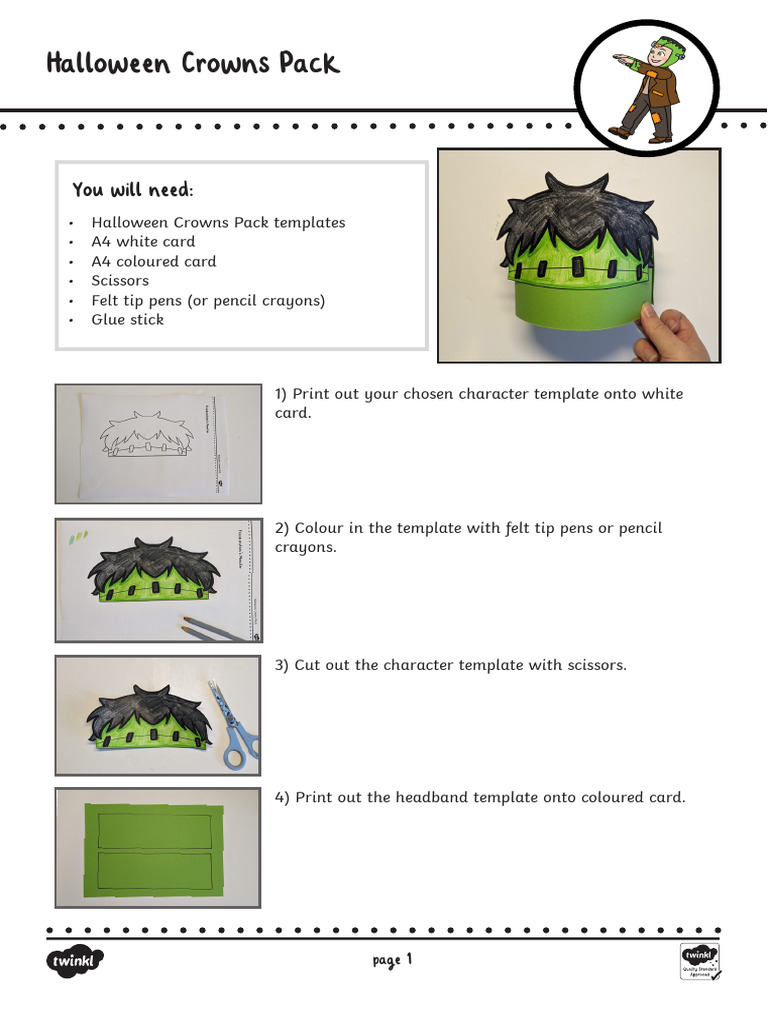 Free Printable Halloween Crowns | PDF