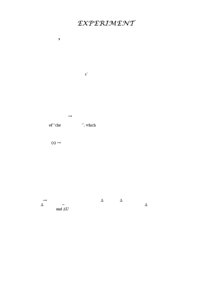 Exp 8 Thermochemistry - Hess's Law and Heat of Formation of MgO | PDF ...
