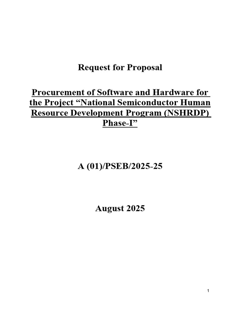 RFP for Semiconductor HR Development Program | PDF | Electronic Design ...