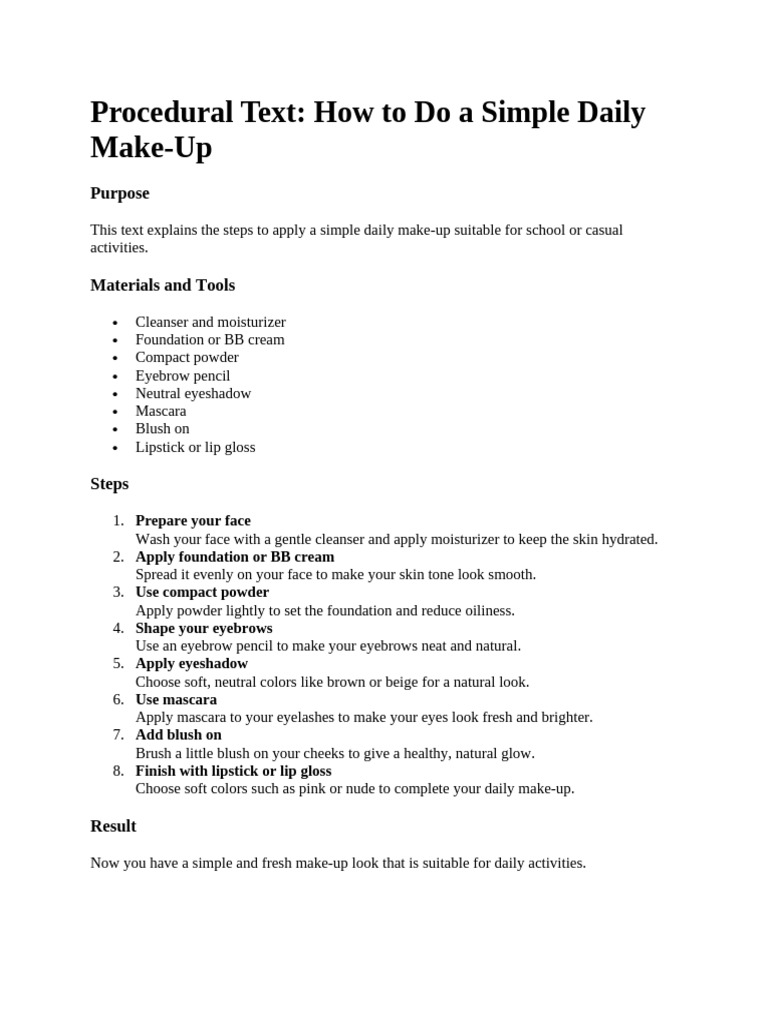 Procedural Text | PDF