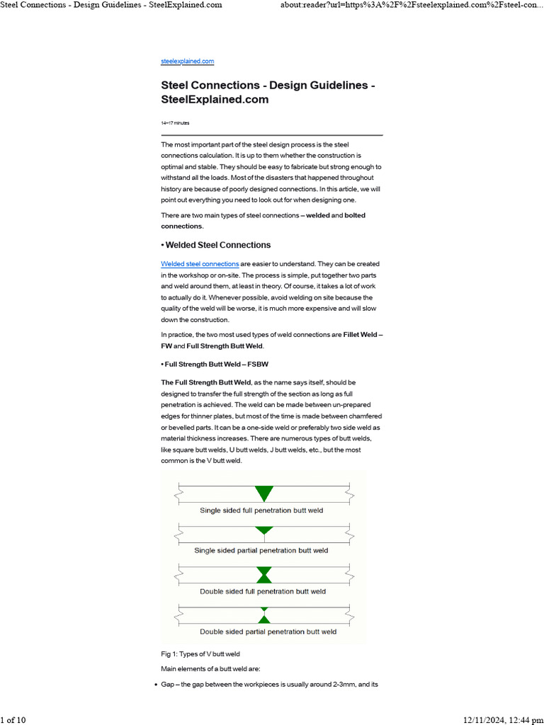 Steel Connection Design Guidelines | PDF | Screw | Beam (Structure)