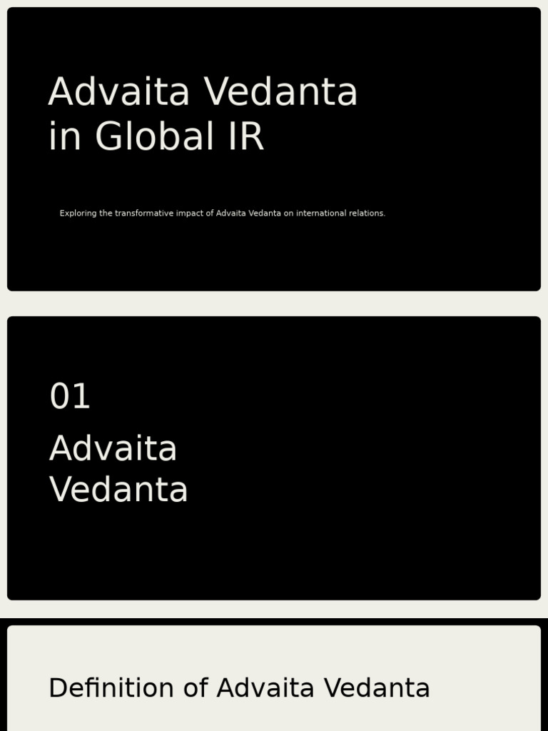 Advaita Vedanta in Global IR | PDF | Ātman (Hinduism) | Brahman