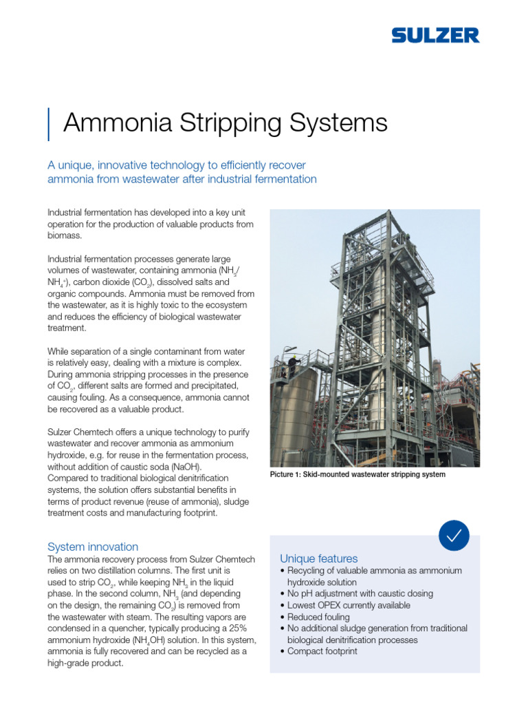 Innovative Ammonia Recovery Technology | PDF | Ammonia | Carbon Dioxide