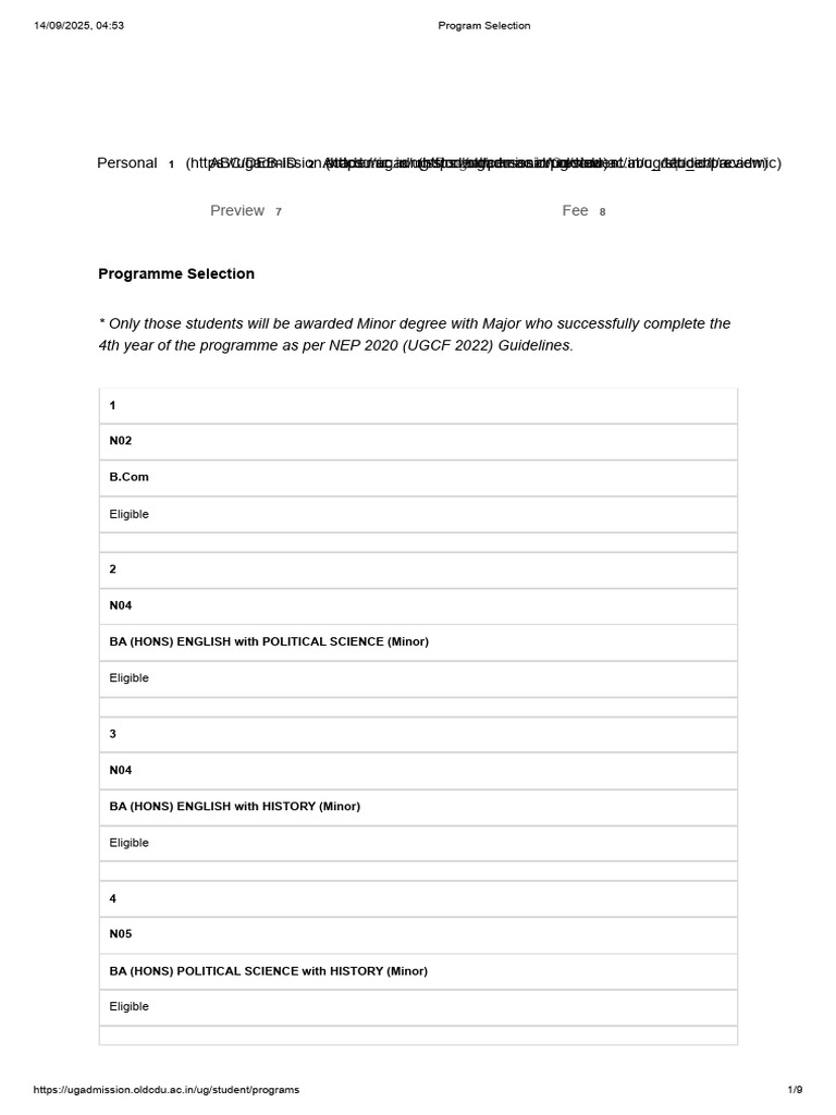 Program Selection | PDF | Vocational Education | Qualifications