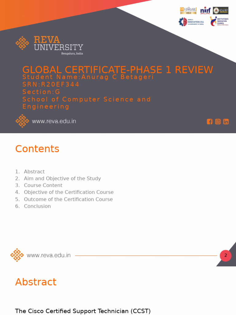 GC - Ia1 - PPT R20ef344 | PDF | Cisco Certifications | Computer Security