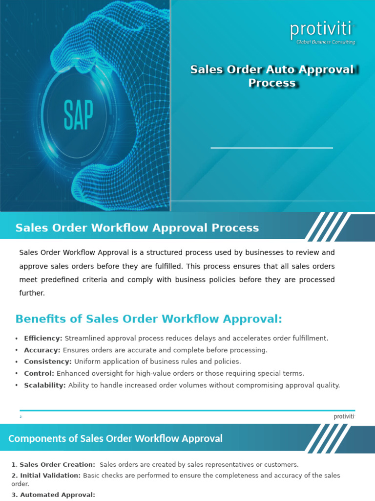 Sales Order Approval Workflow in SAP | PDF | Automation | Workflow