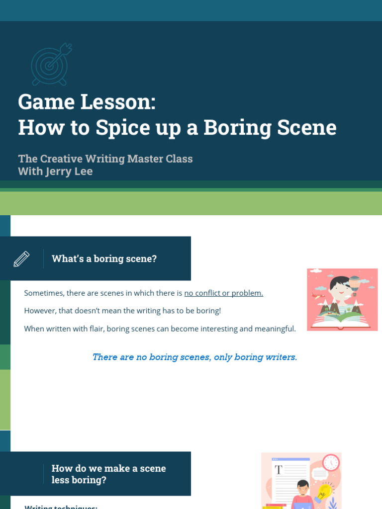 Game How To Spice Up A Boring Scene 2 | PDF